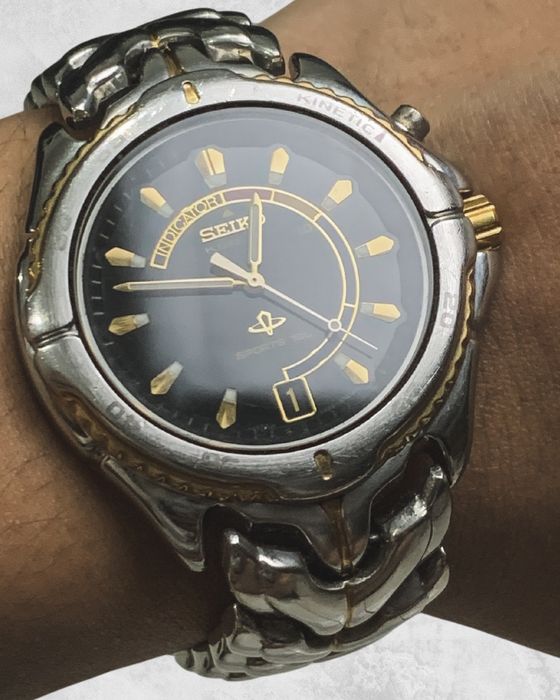 Vintage 1995 Seiko Kinetic Sports 100 Alien Strap Dive Watch | Grailed