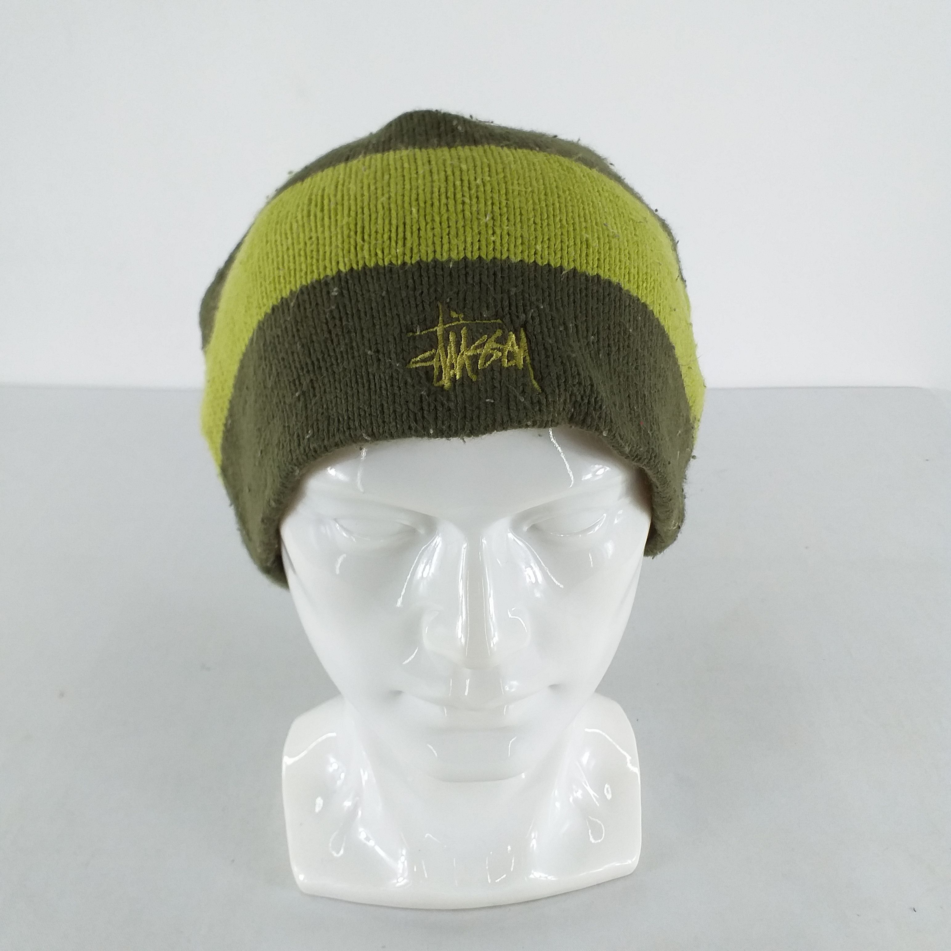 Stussy Stussy Stripes Snow Cap Hat Beanie -BN358 | Grailed