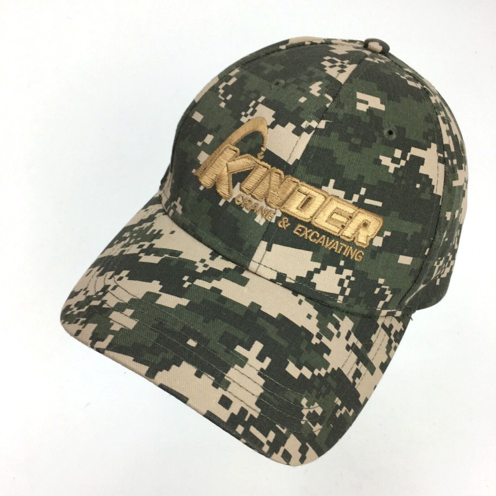 Bally Kinder Crane & Excavating Camouflage Ball Cap Hat Adjustable ...