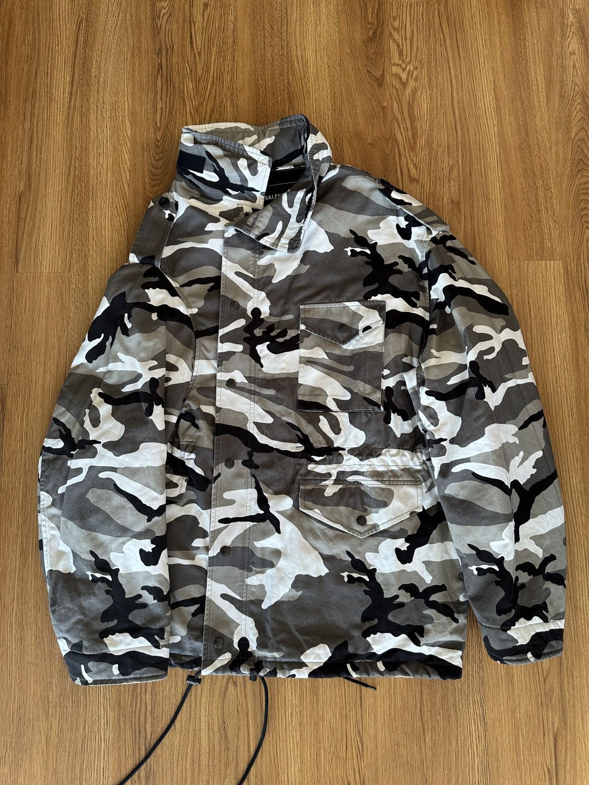 Balenciaga Balenciaga Padded Oversized Snow Camo Jacket Parka Coat ...