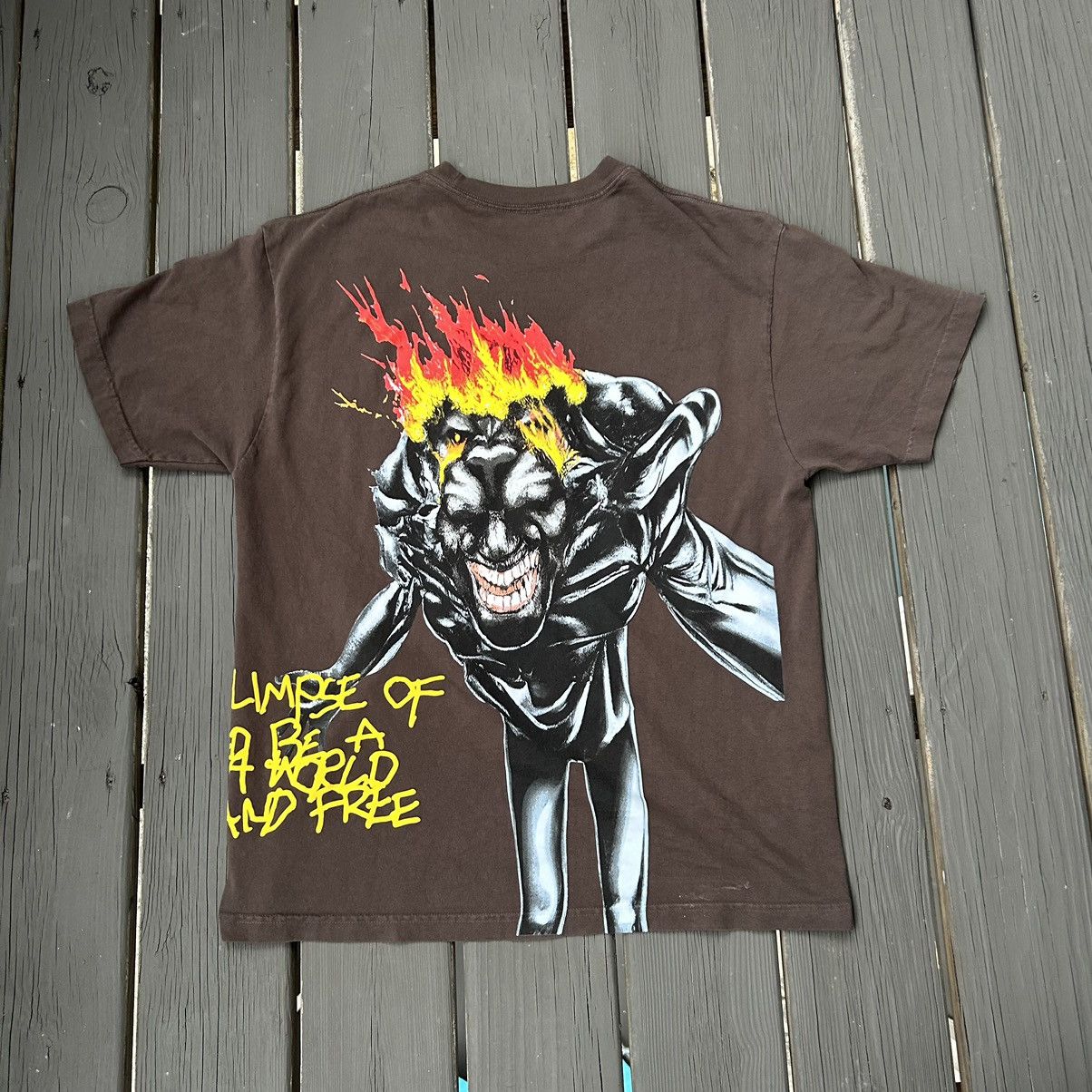 Travis Scott Brown Travis Scott Utopia Tour Y2K Grunge Punk Merch Tee ...