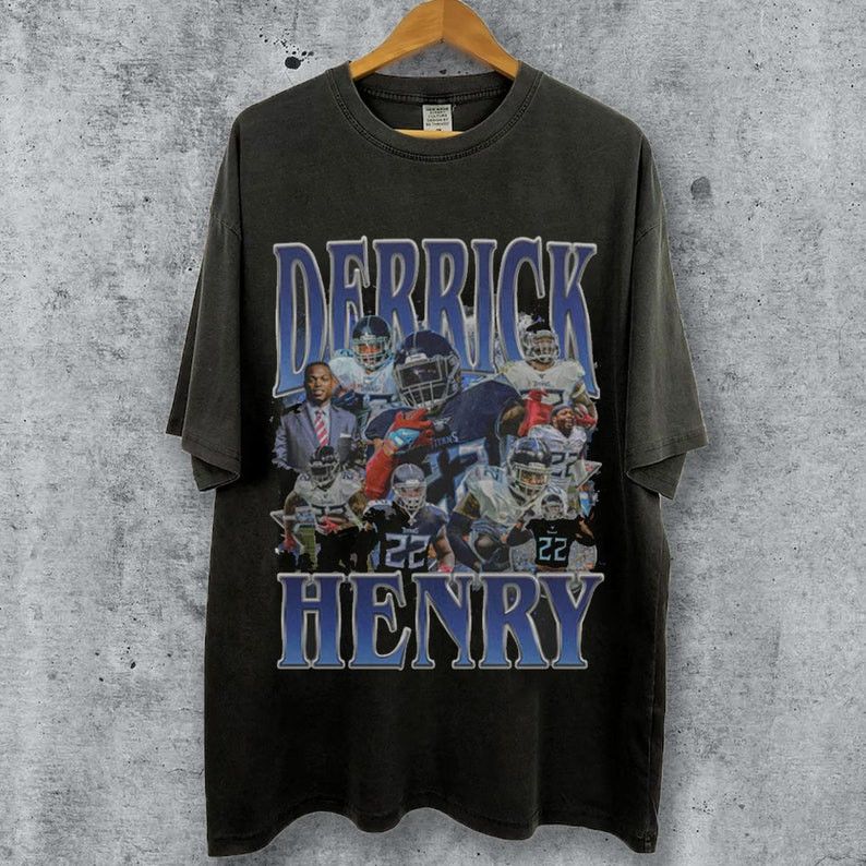 Gildan × Vintage Derrick Henry 90s Vintage Bootleg Style Football T ...