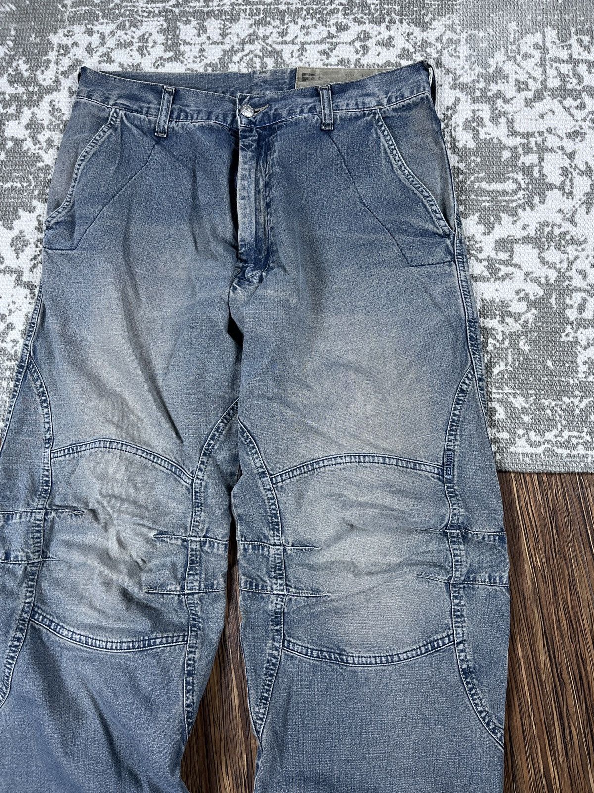 Diesel perfect wear y2k diesel double knee loose jeans | Grailed