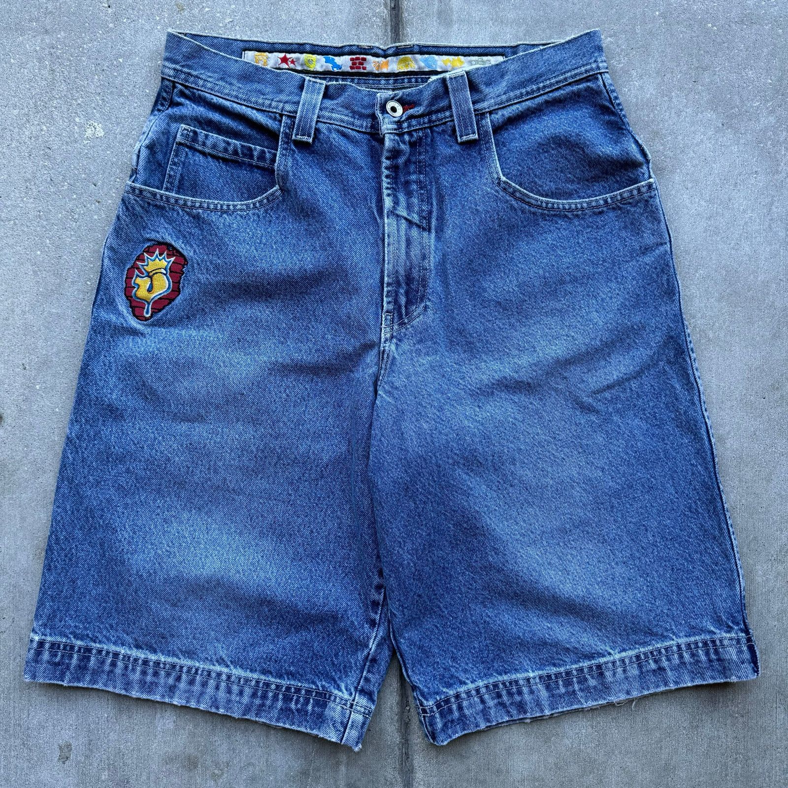 Jnco JNCO Jeans Jester Y2K Vintage Light Blue Denim Shorts Jorts | Grailed