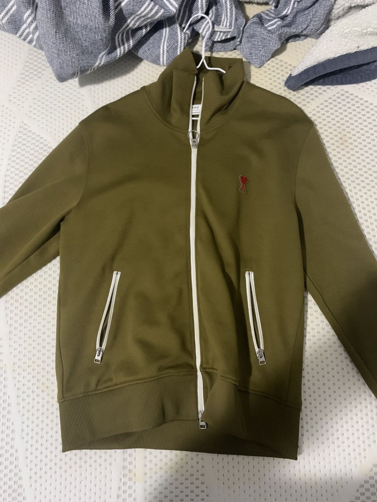 AMI Green Ami zip up | Grailed