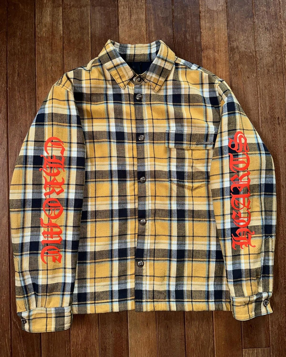 Chrome Hearts Chrome Hearts Flannel Silk Lined Jacket | Grailed