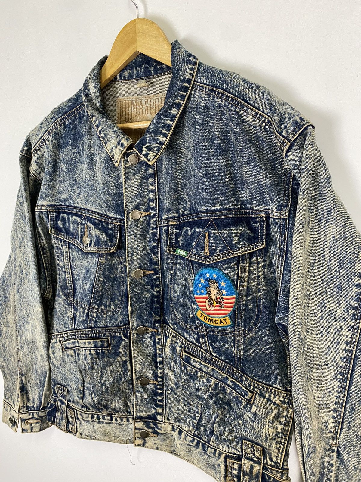 Vintage Vintage Puma Jacket Denim Tom Cat | Grailed