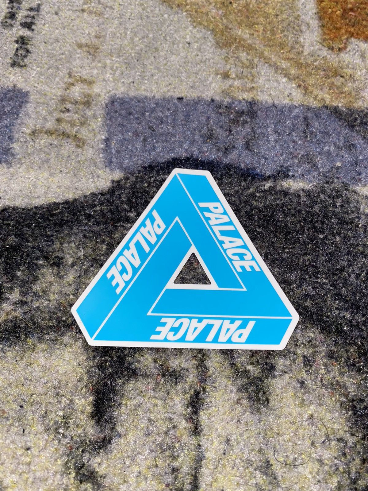 Palace Palace Tri Ferg Sticker Light Blue (Winter 2024) | Grailed