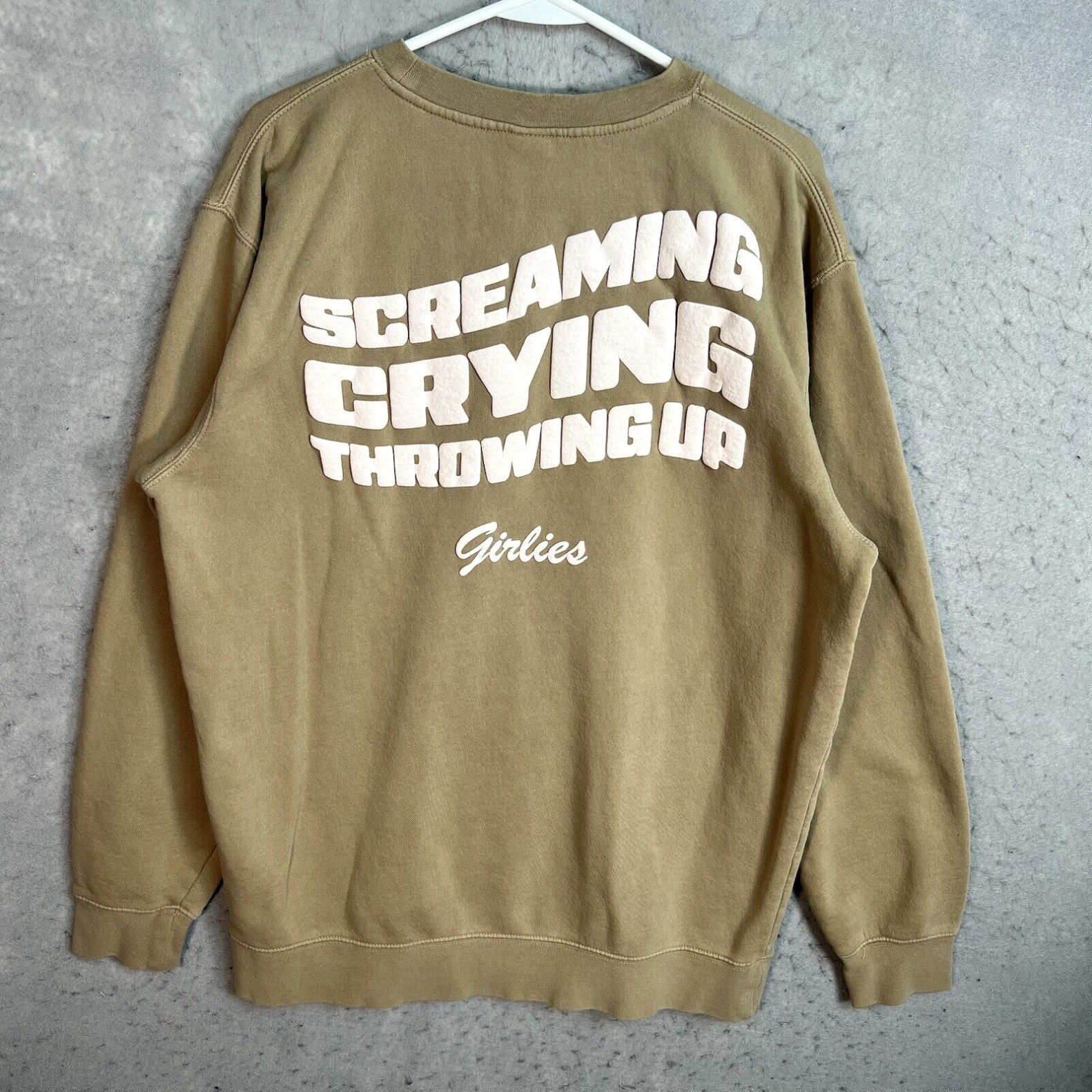 Vintage Girlies Screaming Crying Throwing Up Use A Hug Sweatshirt ...