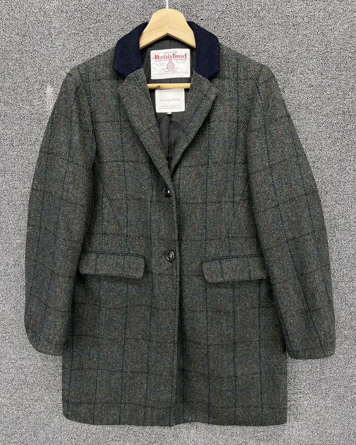 Harris Tweed Harris Tweed x Sevendays Sunday Shadow Plaid Wool Jacket ...