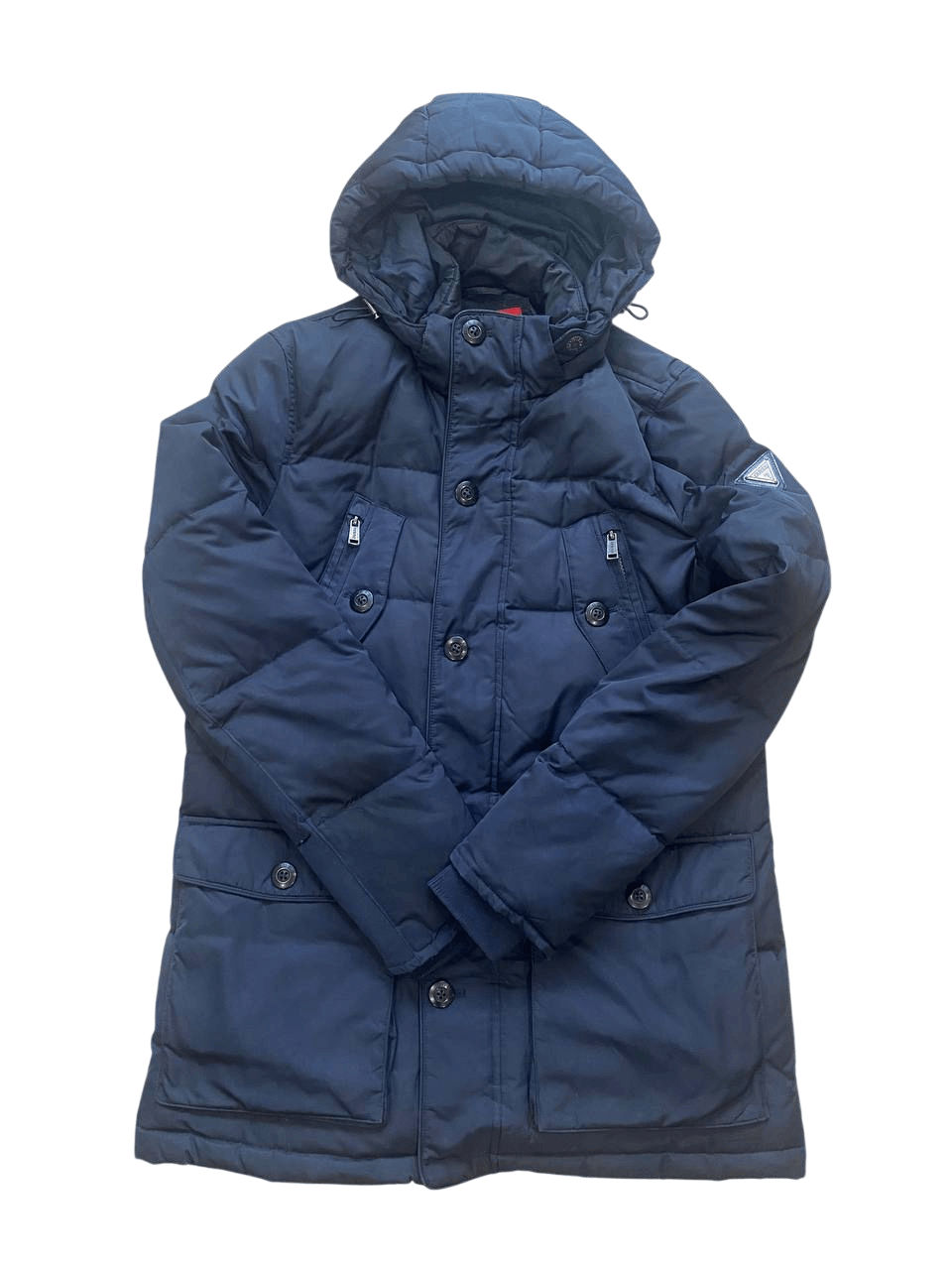 Guess Guess Navy Down Parka Jacket Men’s S Real Feather | Grailed