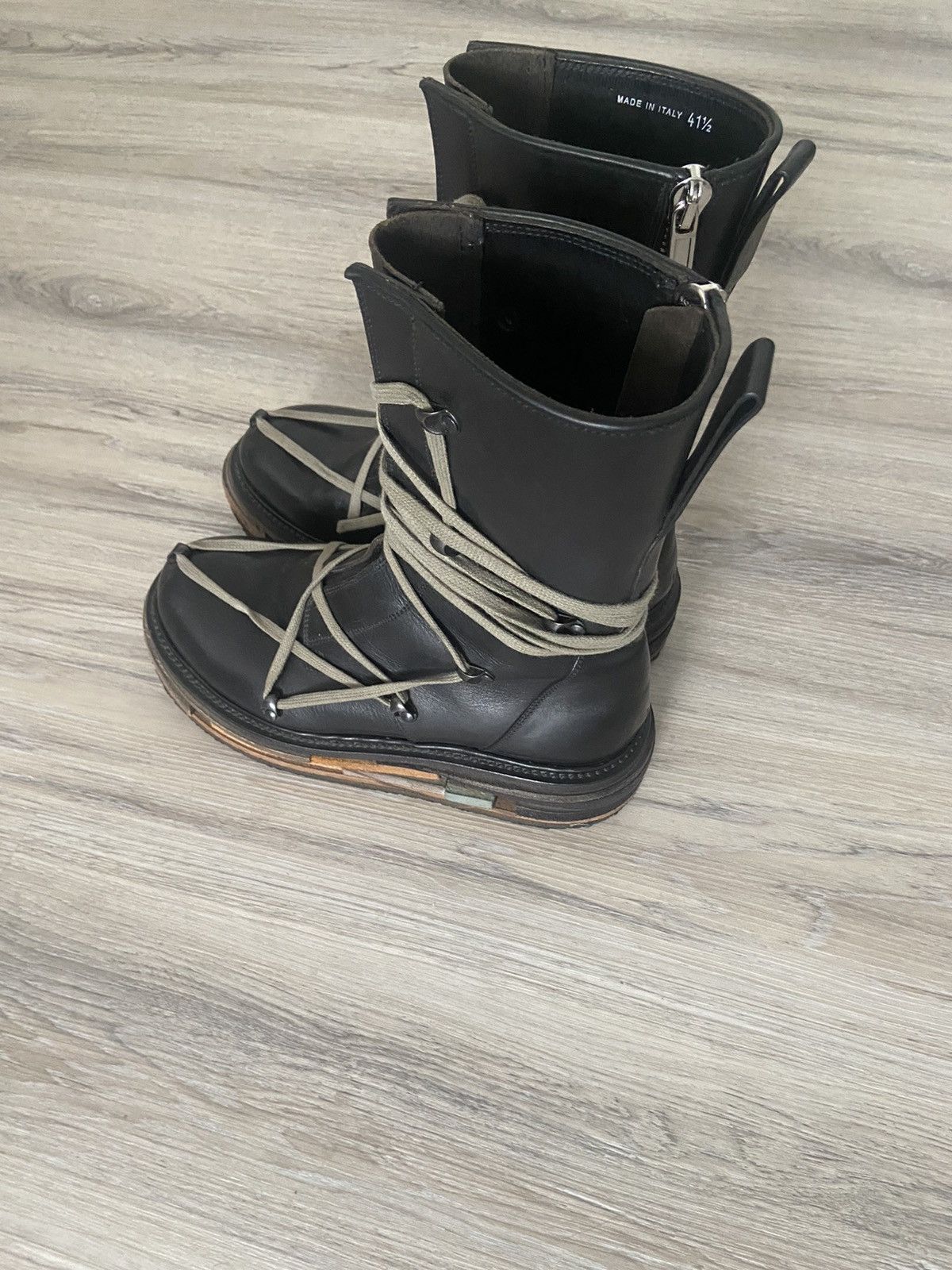 Rick Owens FW17 Pentagram Glitter Lego Boots | Grailed