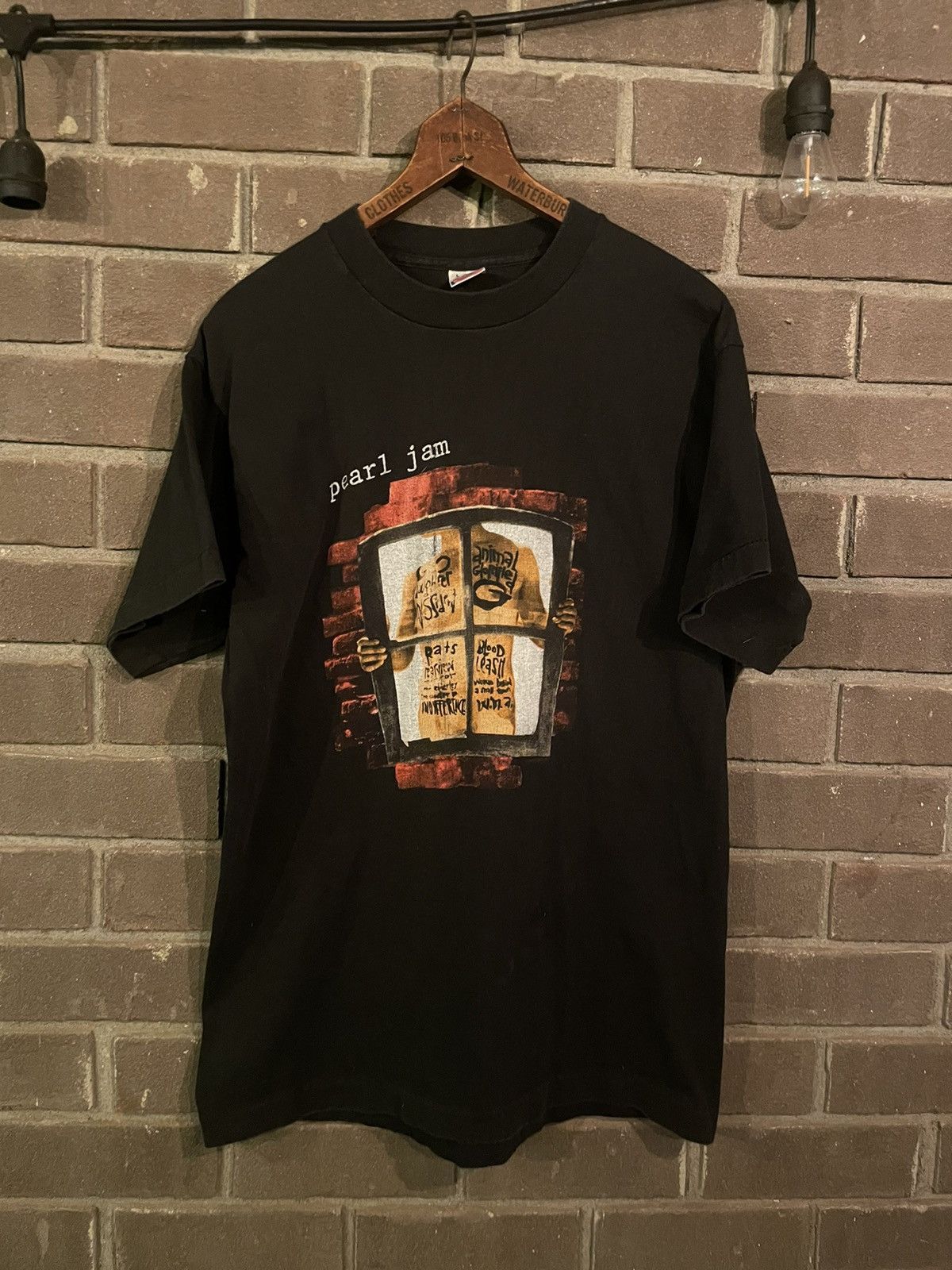 Band Tees × Rock T Shirt × Vintage vintage pearl jam window pain band t ...