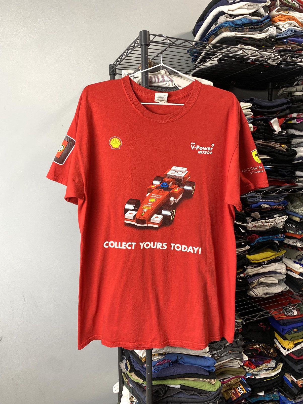 Ferrari × Lego × Racing Vintage Ferrari Lego Shell Racing T Shirt ...