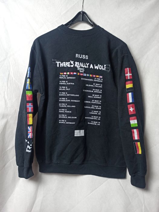 Vintage Russ There's Really A Wolf Europe Tour Crewneck | Grailed