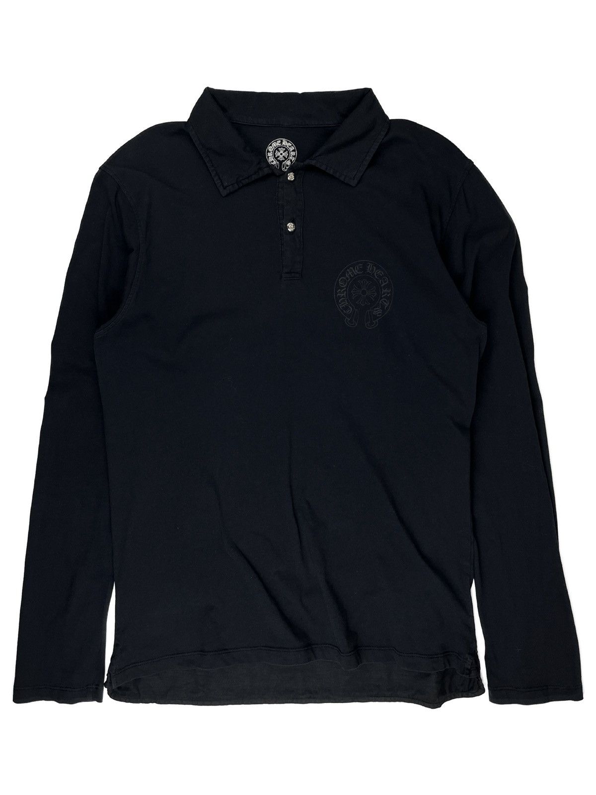 Chrome Hearts × Vintage Chrome Hearts Vintage Silver Longsleeve Polo ...