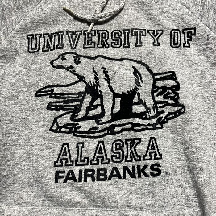 Vintage Vintage 70s/80s University of Alaska Fairbanks Grey Hoodie ...