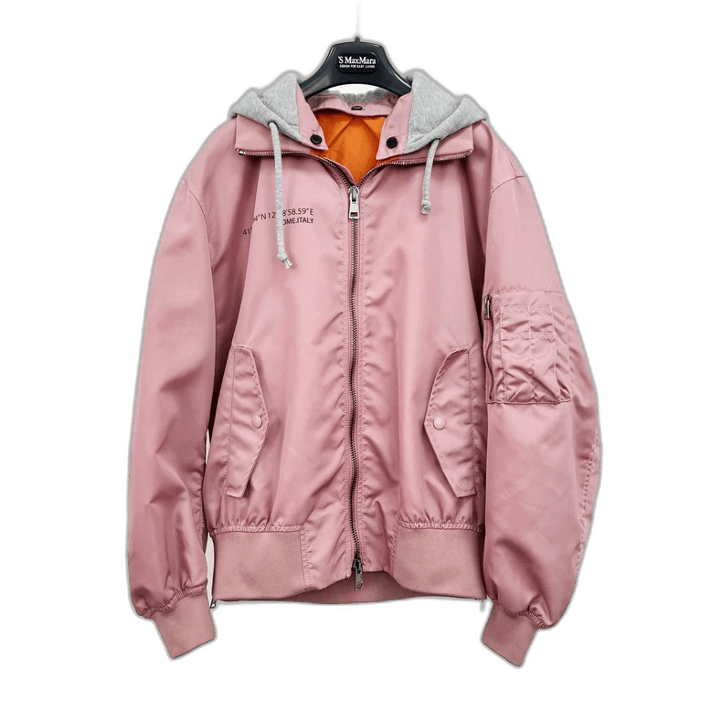 Valentino Valentino Pink Pilot Jacket with Removable Hood-yf | Grailed
