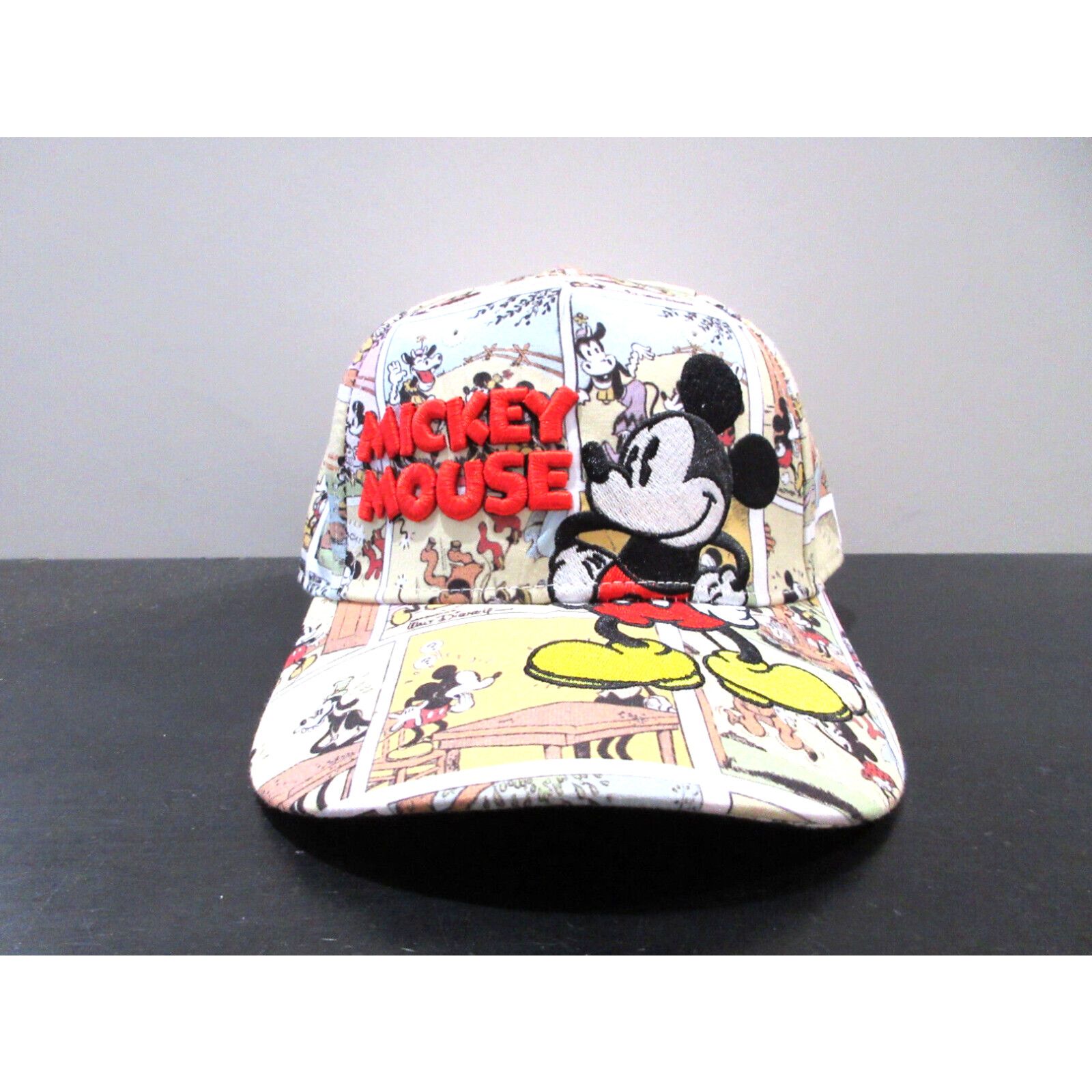 Disney Disney Hat Cap Strap Back Yellow Comic Strip Mickey Mouse Magic ...