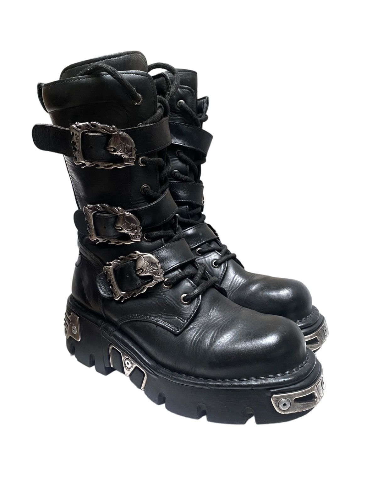 New Rock × Vintage Vintage New Rock reactor skull boots | Grailed