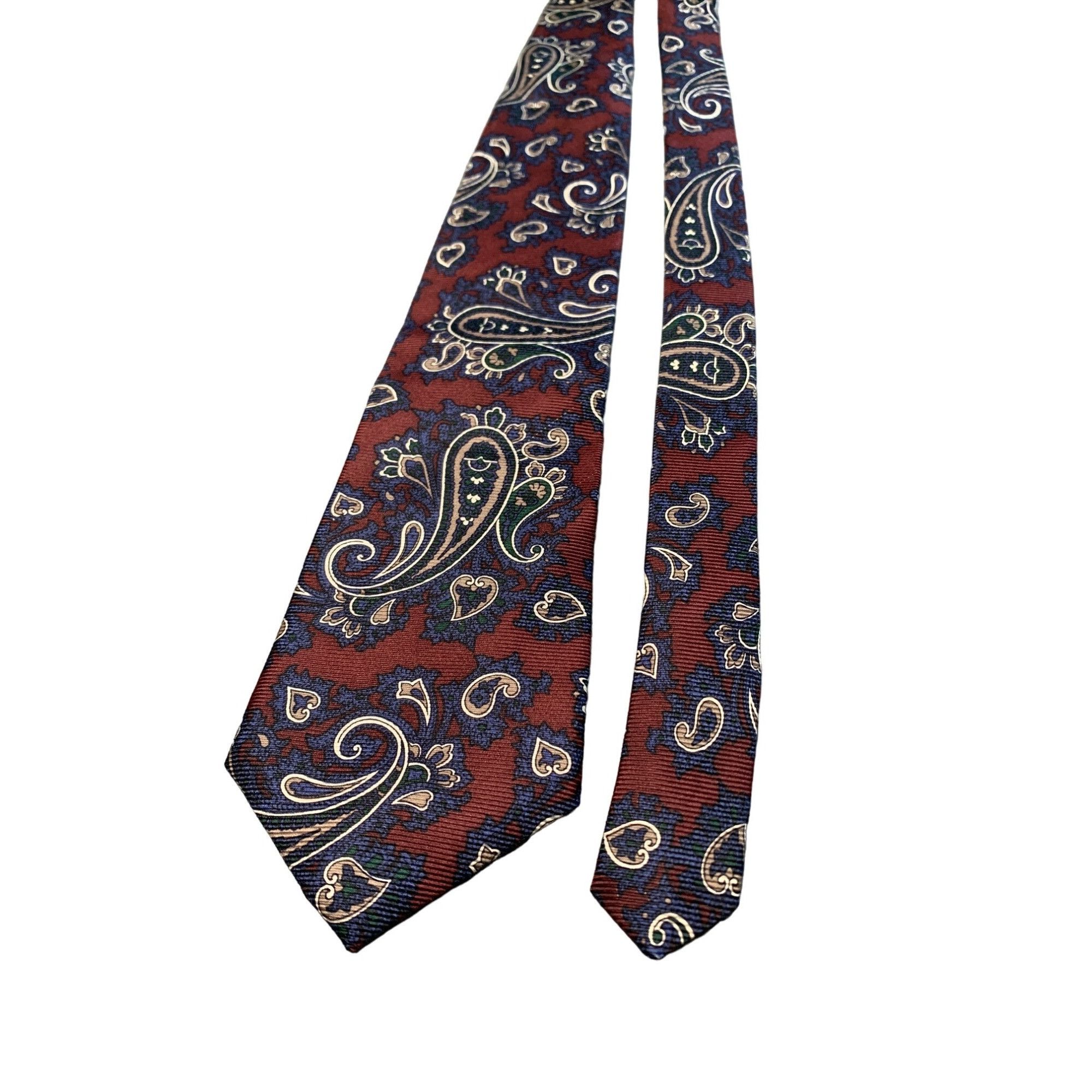 Mario Valentino Mario Valentino Silk Tie Necktie Mens Silk Burgundy ...