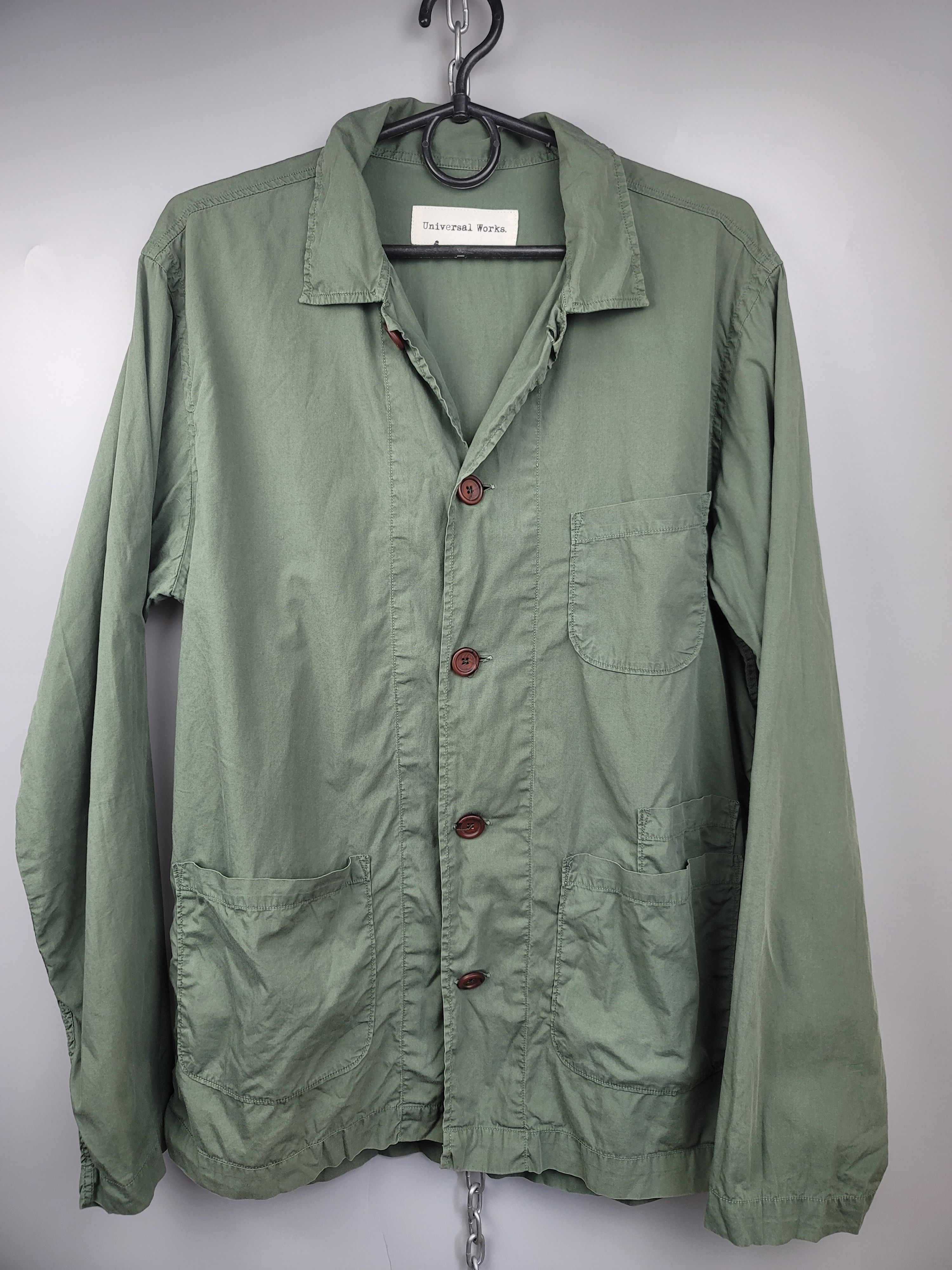 Universal Works Universal works Olive Green Lighweight Button Work ...
