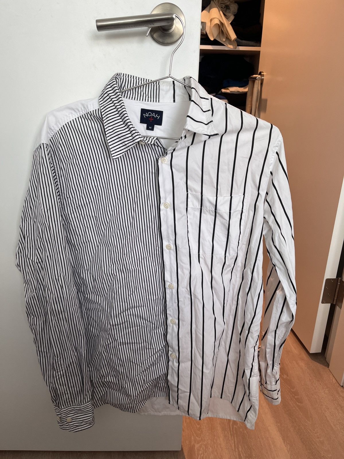 Noah Noah Sample Split Stripe Shirt | Grailed