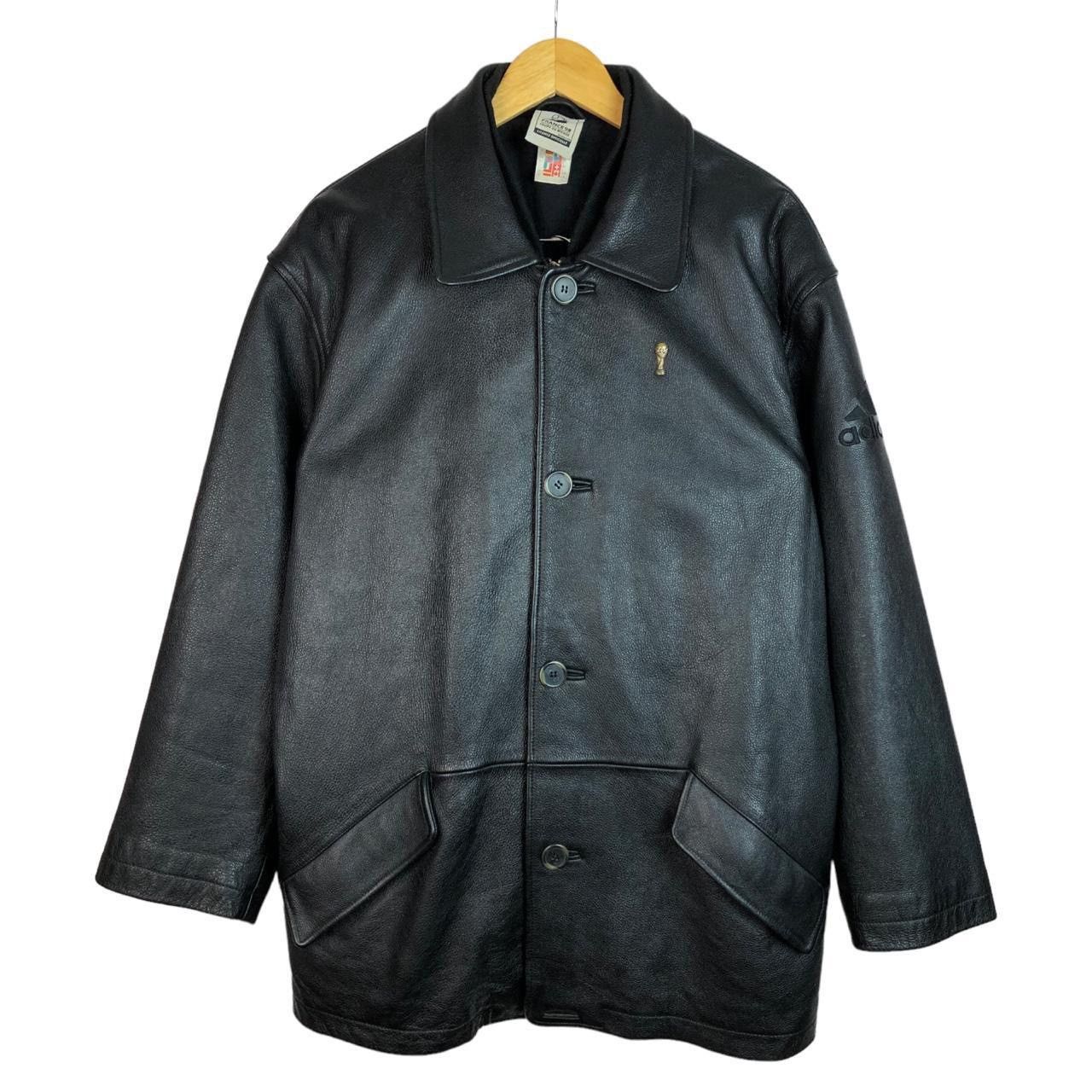 Adidas Vintage rare leather jacket Adidas FIFA 1998s France | Grailed