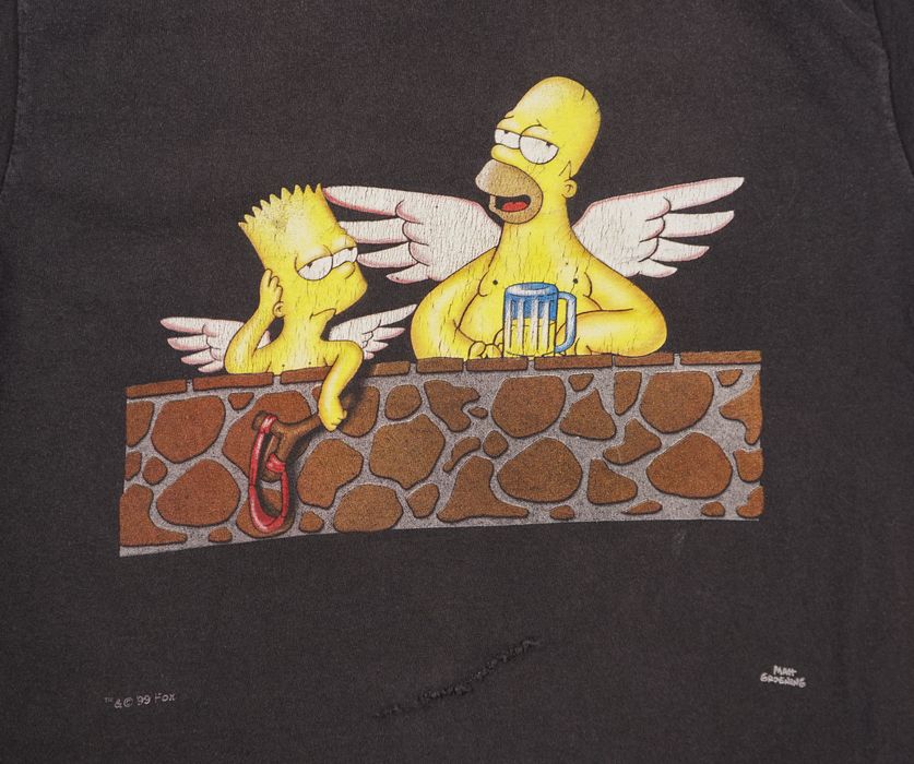 Vintage Vintage 1999 Bart And Homer Simpsons Angels T-Shirt | Grailed