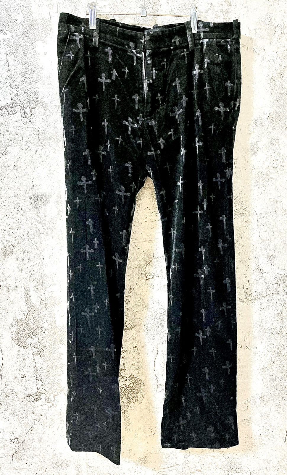 Undercover Undercover 02AW “Witch’s Cell Division” Velvet Cross Pants ...