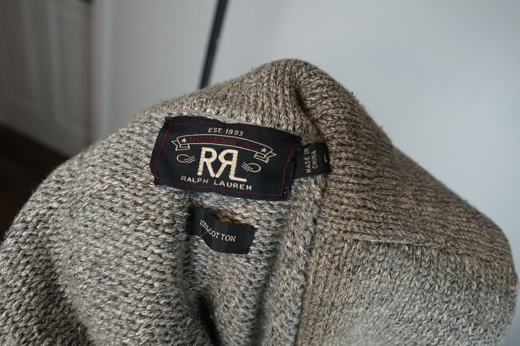 RRL Ralph Lauren Double RRL Ralph Lauren Cardigan Sweater Shawl Grey | Grailed