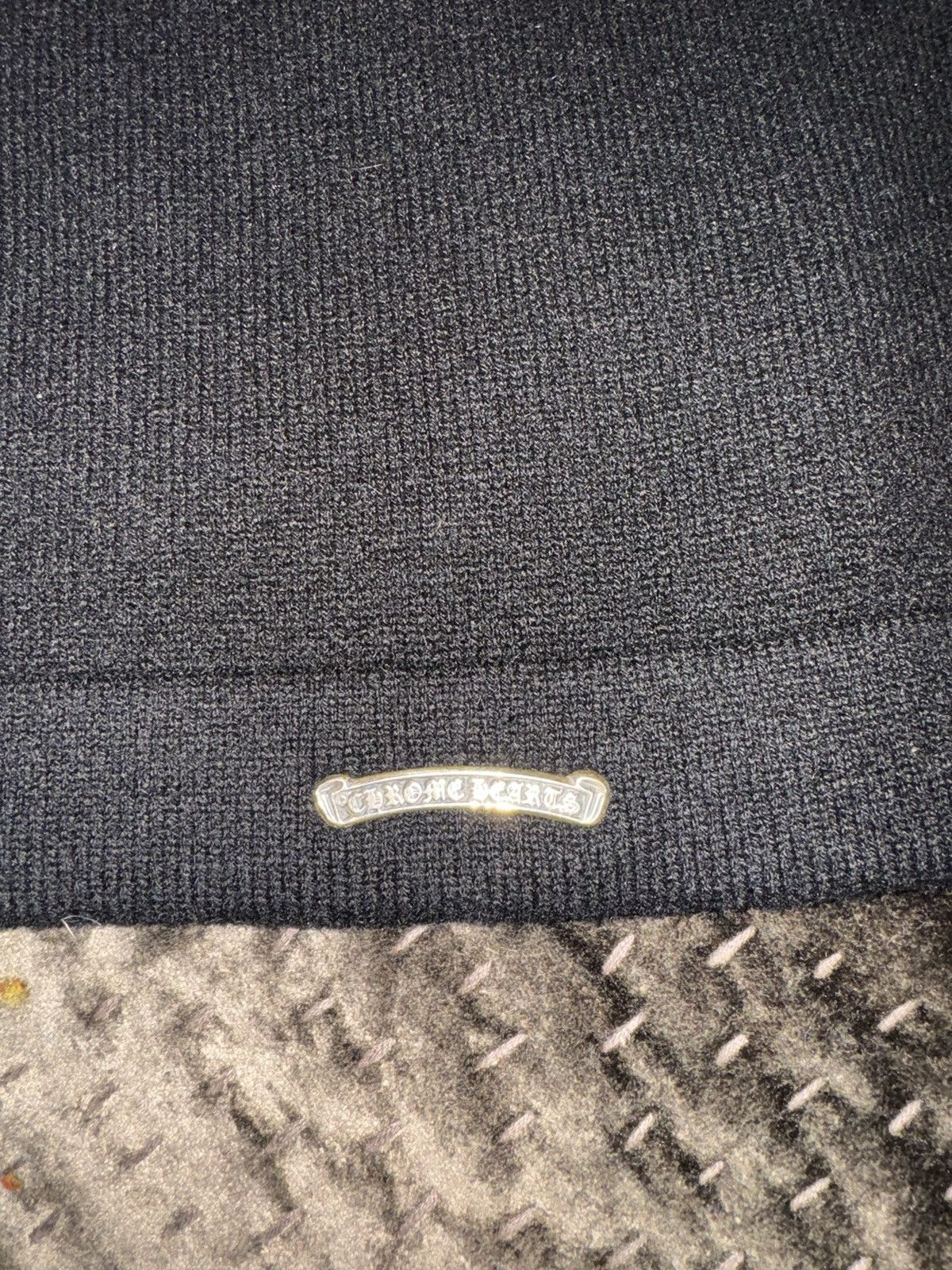 Chrome Hearts Chrome Hearts Cashmere Embroided Cemetary Patch Sweater ...