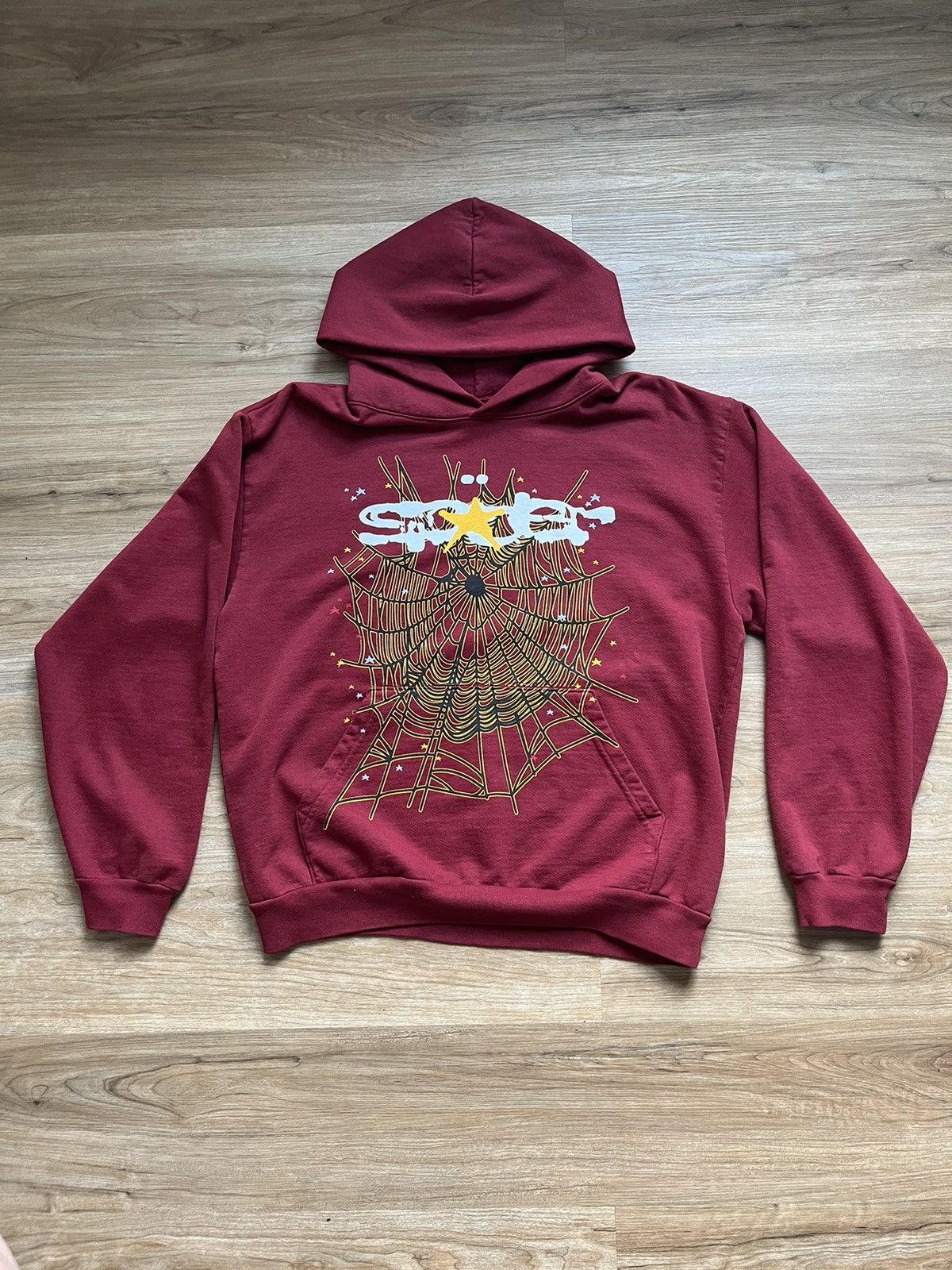 Spider Worldwide Sp5der Logo Hoodie “Maroon” | Grailed