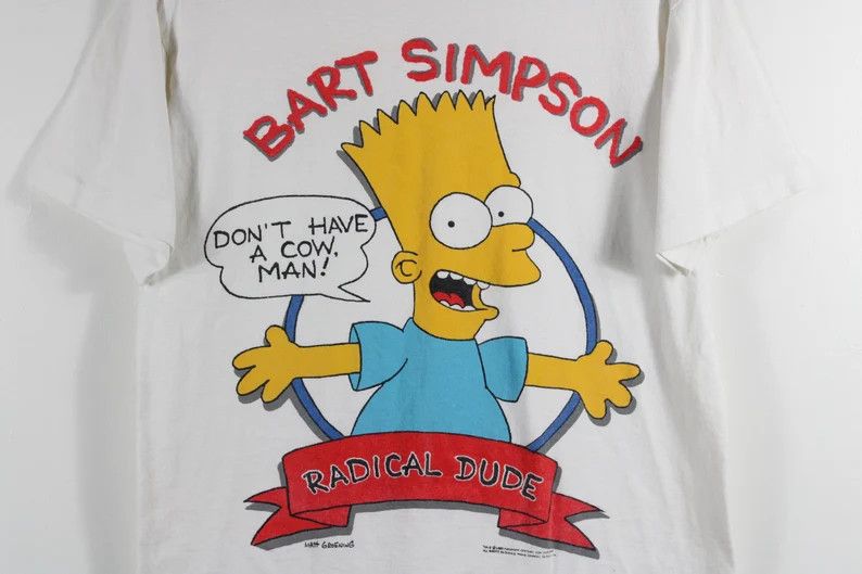 Vintage Bart-Simpson T-Shirt / Vintage The-Simpsons / Radical Dude ...