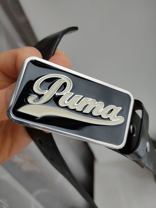 Puma Leather belt Puma Buckle Vintage Logo Puma | Grailed