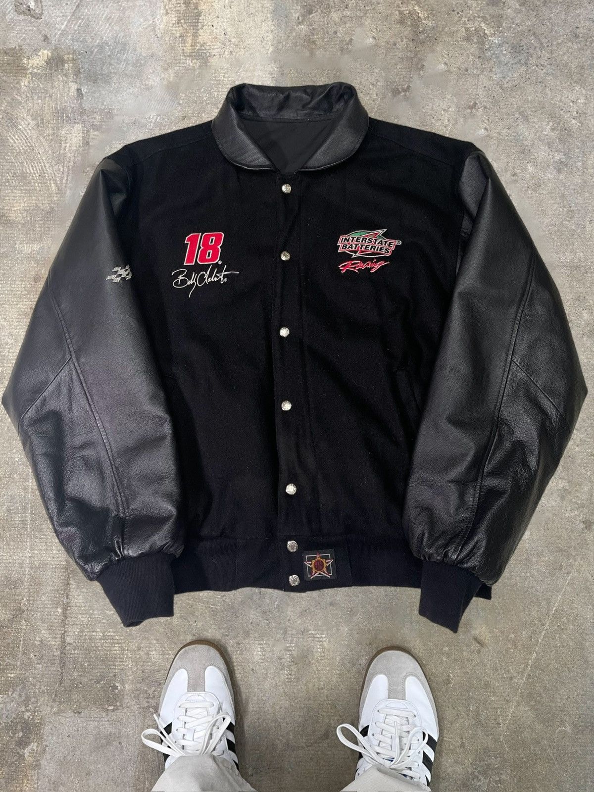 Vintage Vintage 90s Reversible JH Design Bobby Labonte Racing Jacket ...