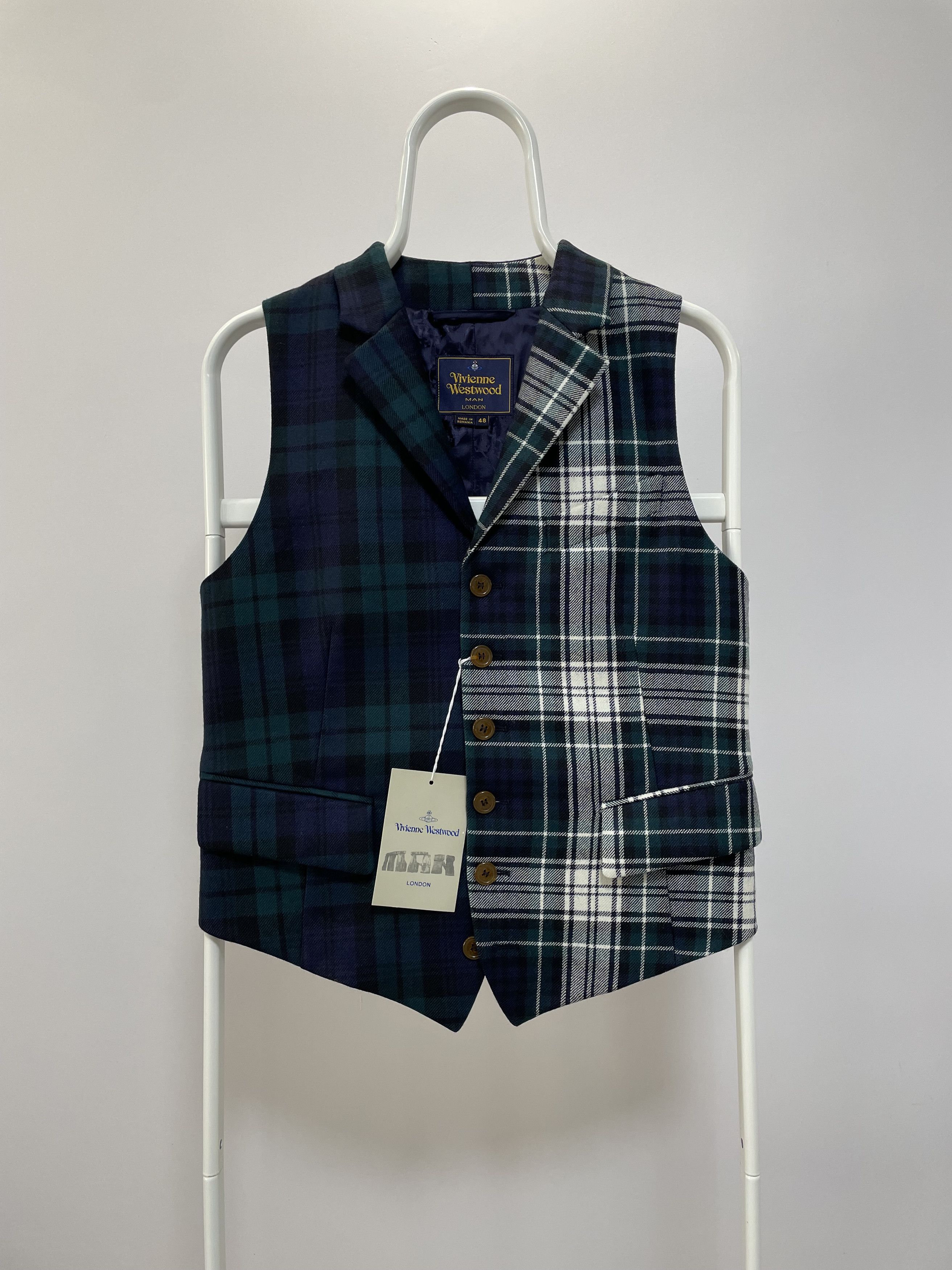 Vivienne Westwood Vivienne Westwood MAN Waistcoat Check Vest Gilet ...