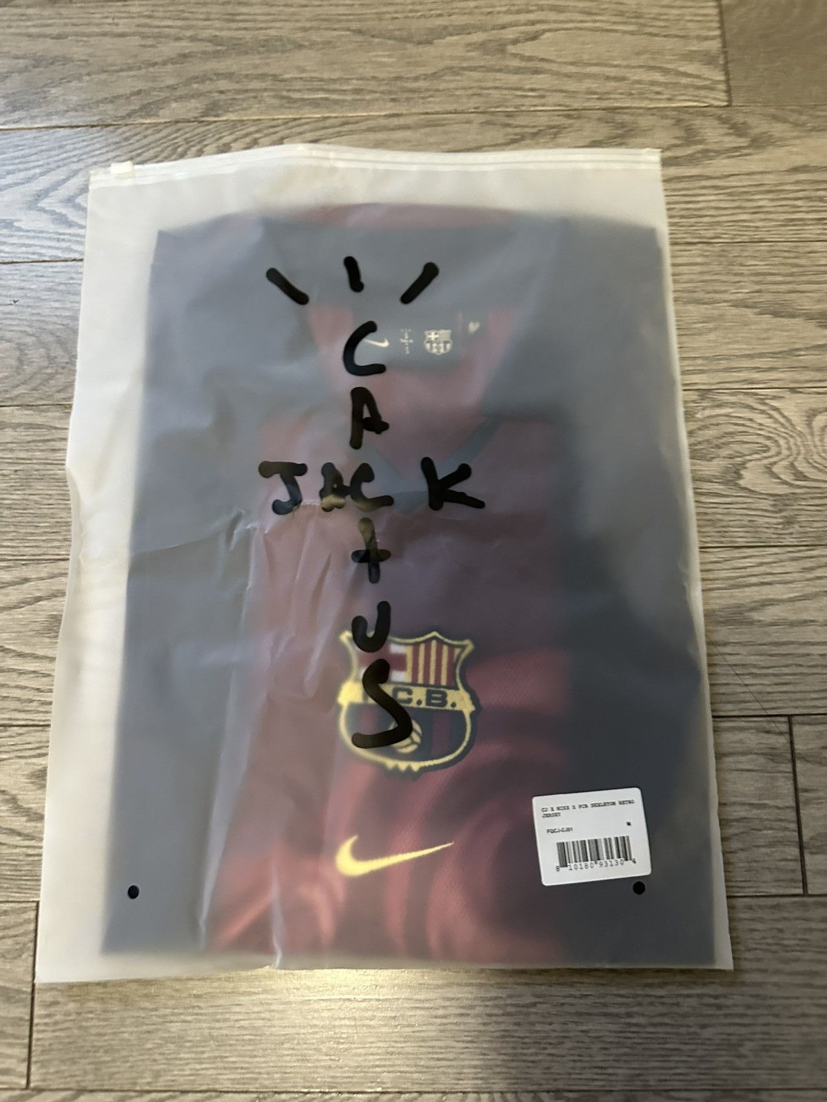 Travis Scott Fc Barcelona x Cactus Jack Retro Home Skeleton Jersey ...