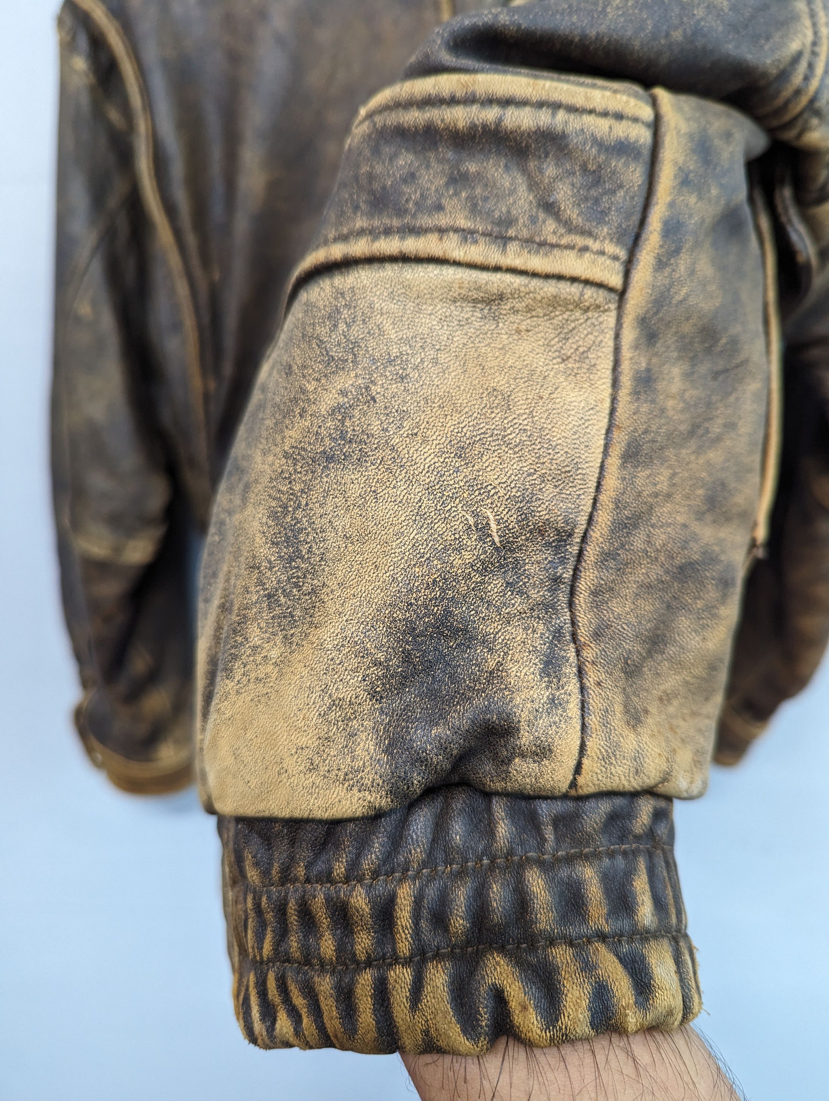 Vintage 🔥Vintage Unbrand Patina Distressed Leather Jacket | Grailed