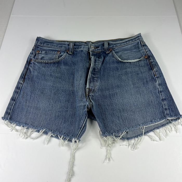 Levi's Levi's Jean Shorts 501 Straight Cut Off Frayed Denim Jorts | Grailed