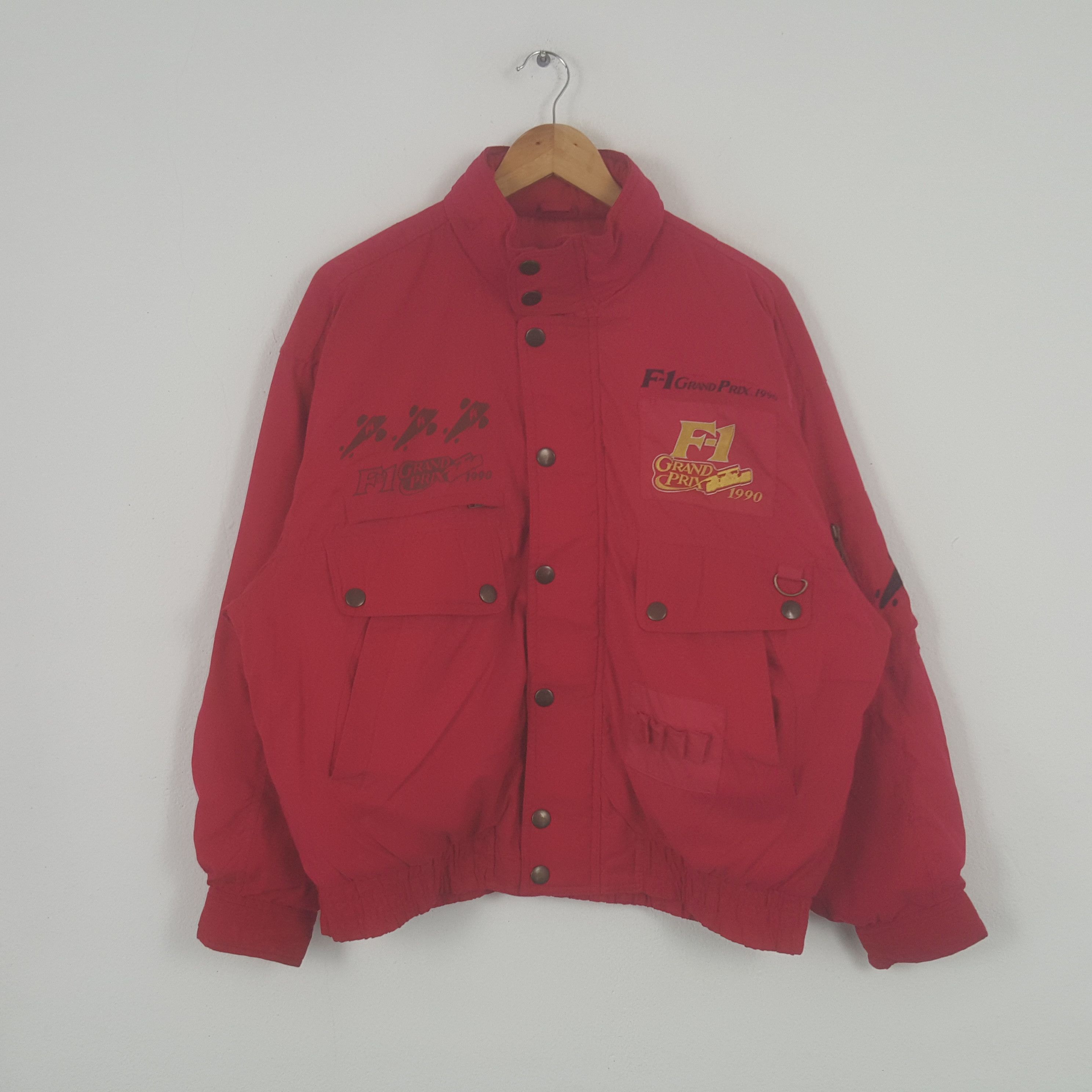 Bomber Jacket × Racing × Vintage Vintage F1 Grand Prix 1990 Racing Team ...