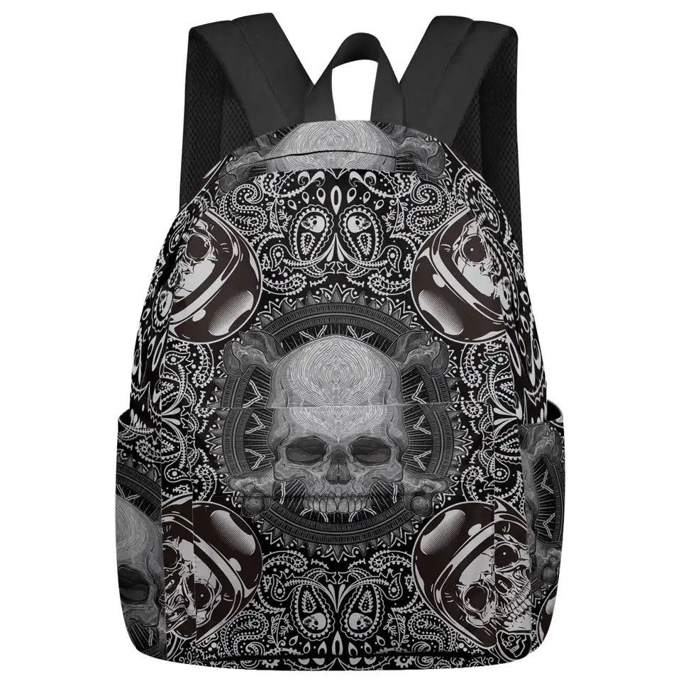 Skulls Skull Head Paisley Pattern Feminina Backpacks | Grailed