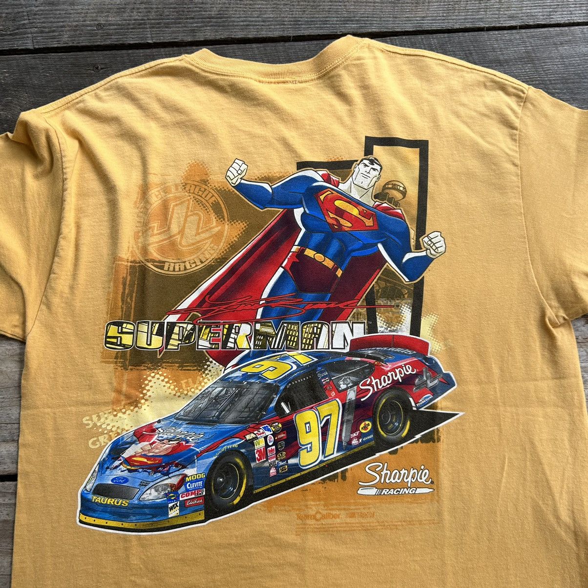 Vintage Vintage NASCAR Justice League Superman Graphic T Shirt | Grailed