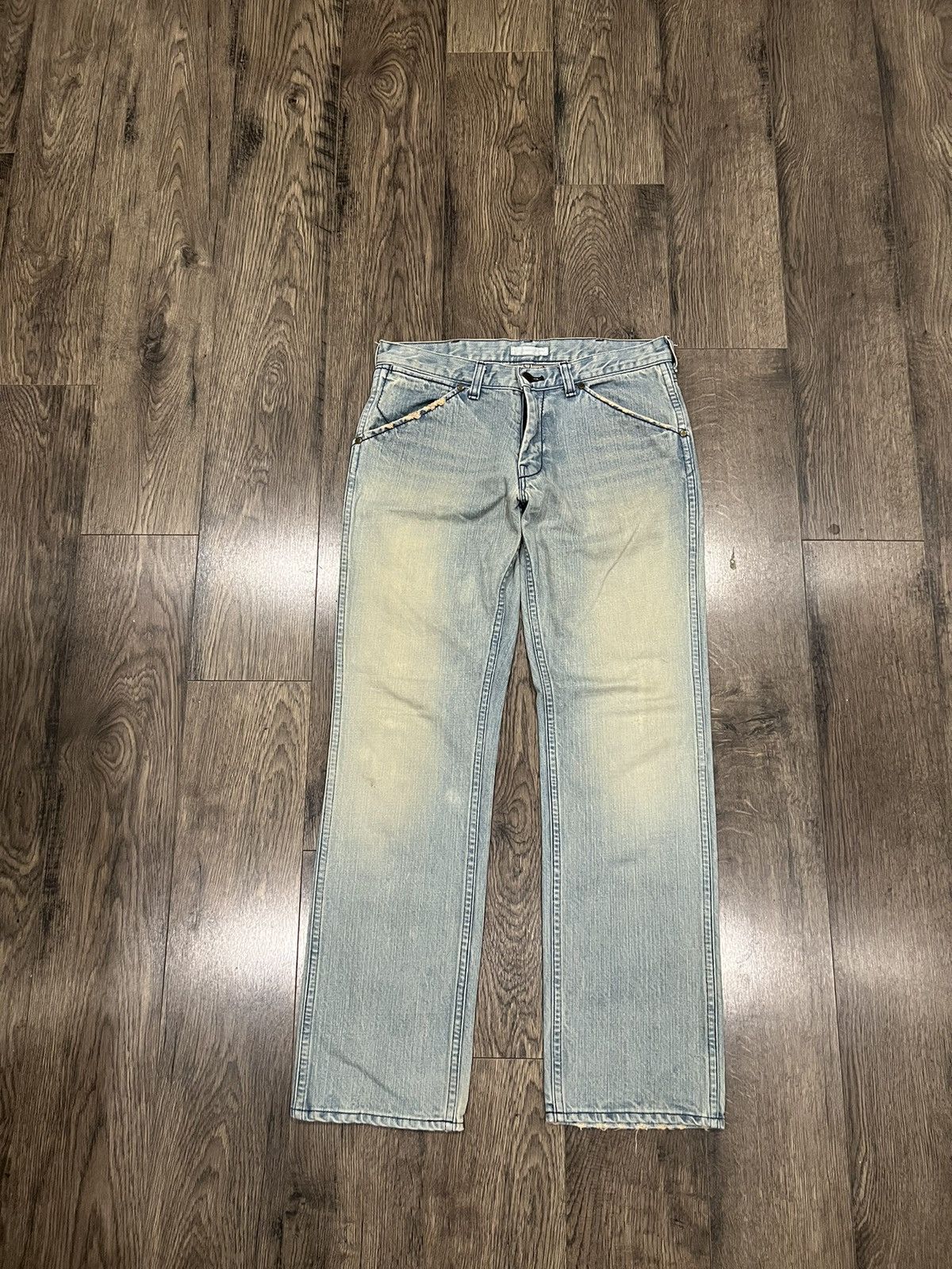 Number (N)ine Number (N)ine AW02 “Nowhere Man” Sand Bootcut Jeans | Grailed