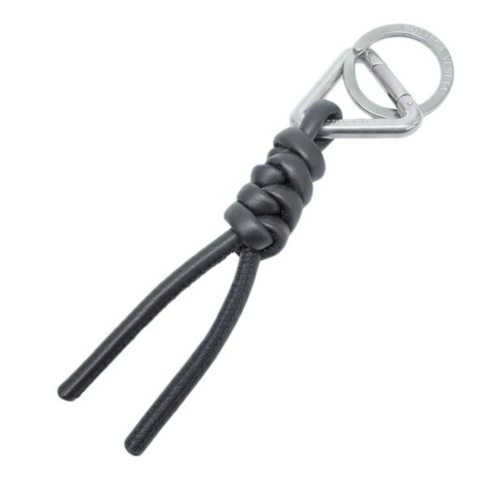 Bottega Veneta Bottega Veneta Leather Triangle Key Ring Black Women's ...