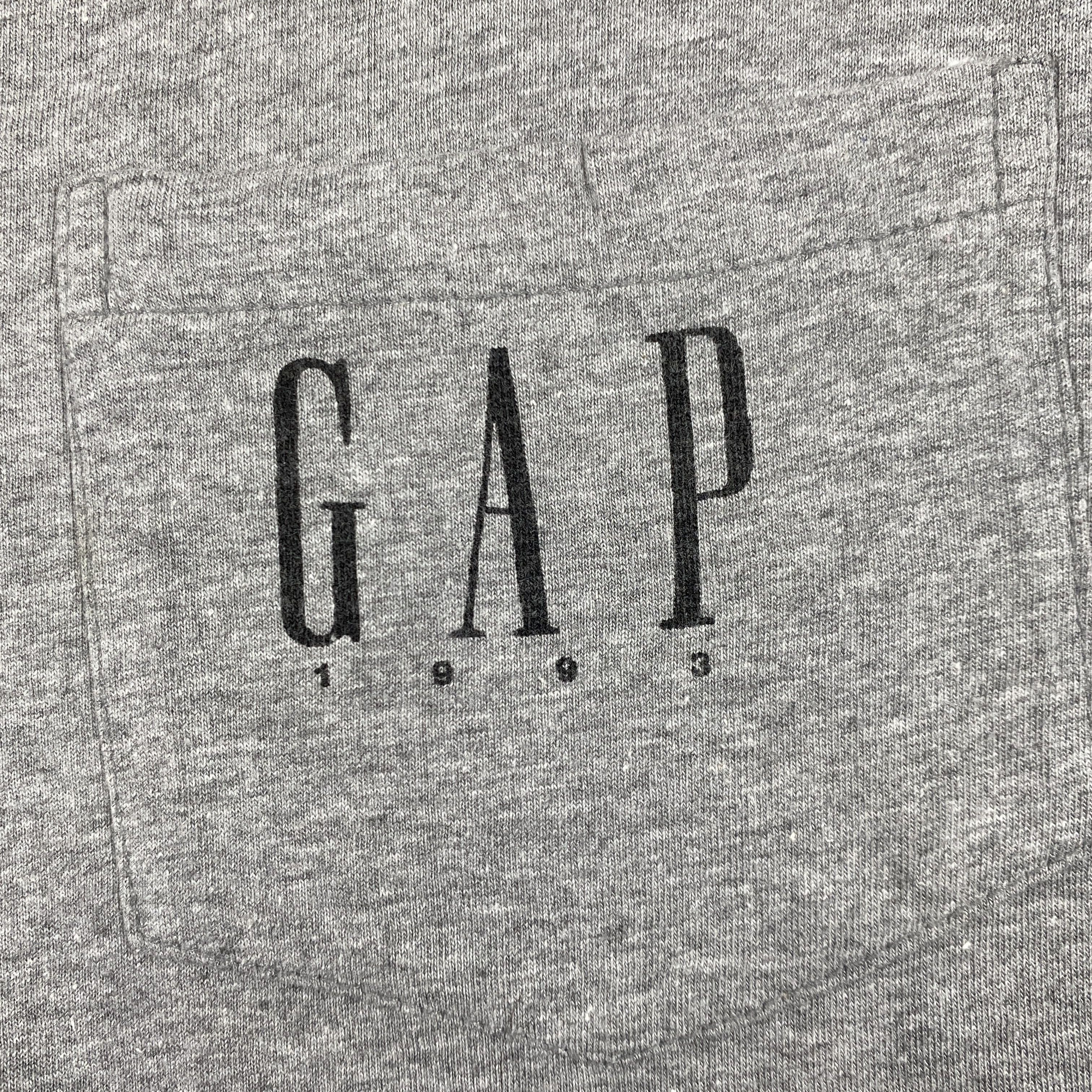 Gap Vintage Gap BIG LOGO Black 1993 Large Tee -B018 | Grailed