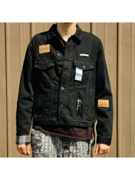 Nirvana "Crooked" Patchwork Black Denim Jacket | Grailed