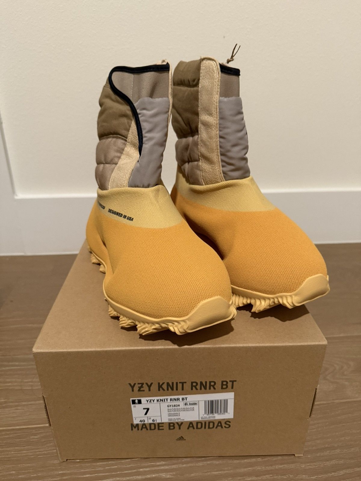 Yeezy Adidas Yeezy Knit Runner Boot Sulfur Yellow RNR BT size 7 | Grailed