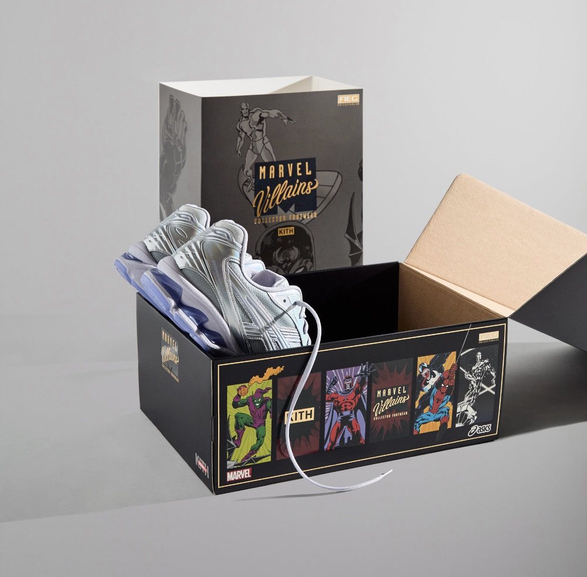 Asics × Kith × Marvel Comics Kith Marvel Asics SILVER SURFER Gel-Kayano ...