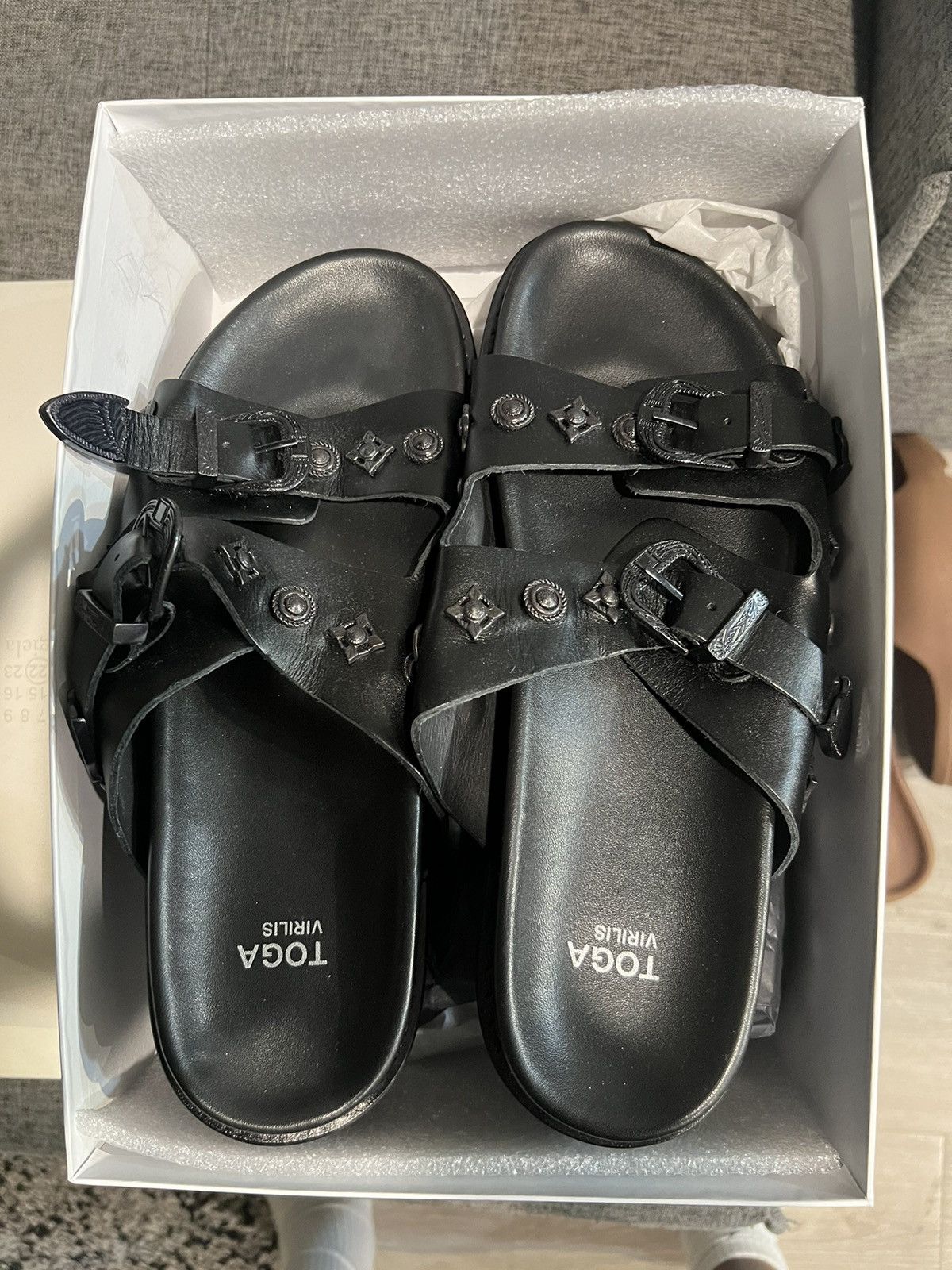 Toga Toga Virilis - Black Leather Gun Metal | Grailed